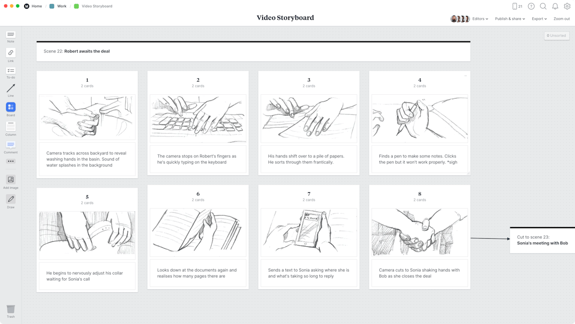 Video Storyboard - Templates & Examples - Milanote