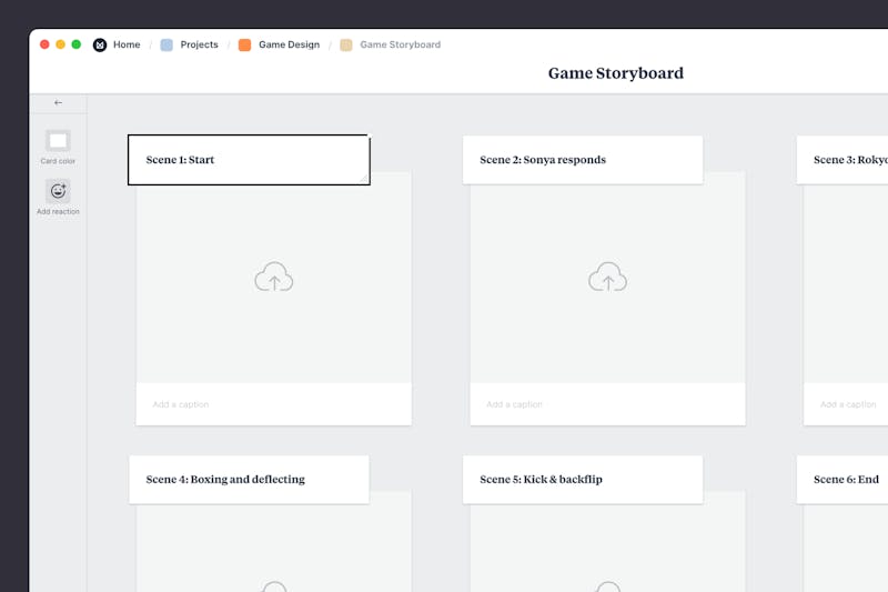 Game Storyboard Template & Example - Milanote