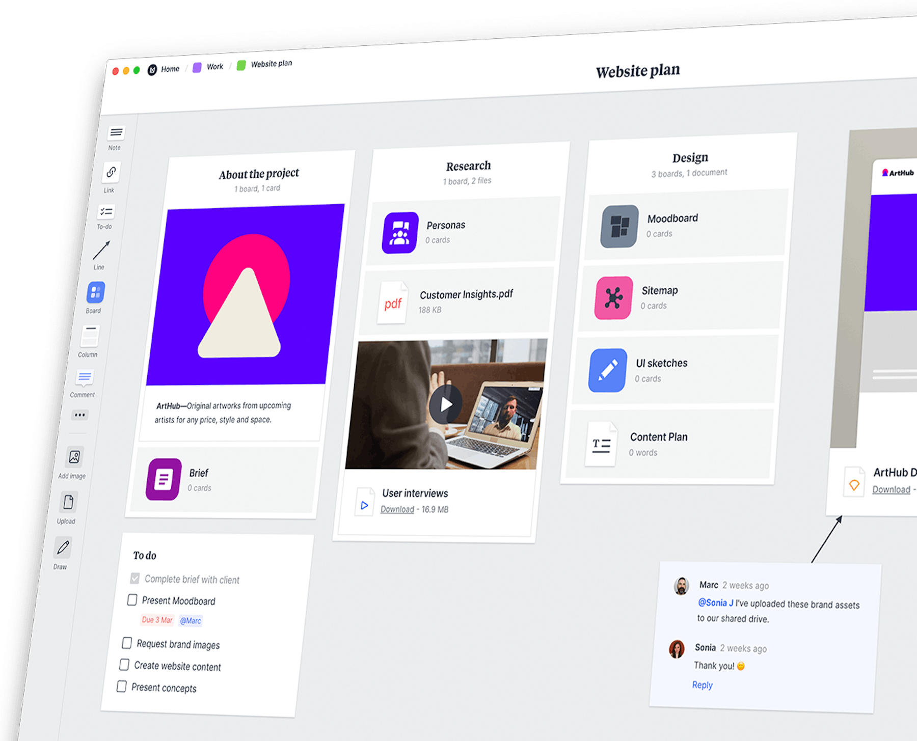 Visual Workspace For UX/UI Designers - Milanote