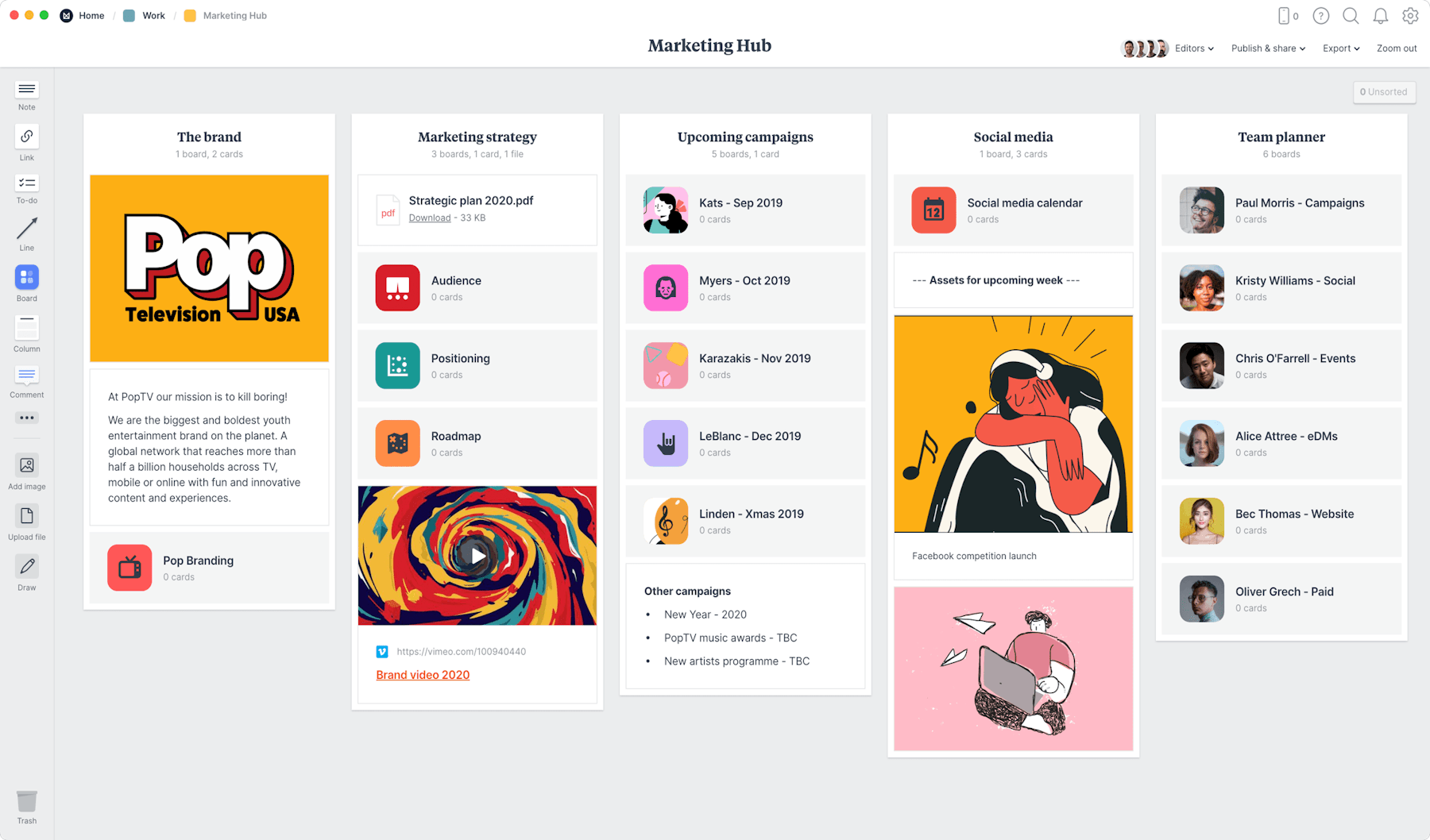 The visual workspace for marketers - Milanote