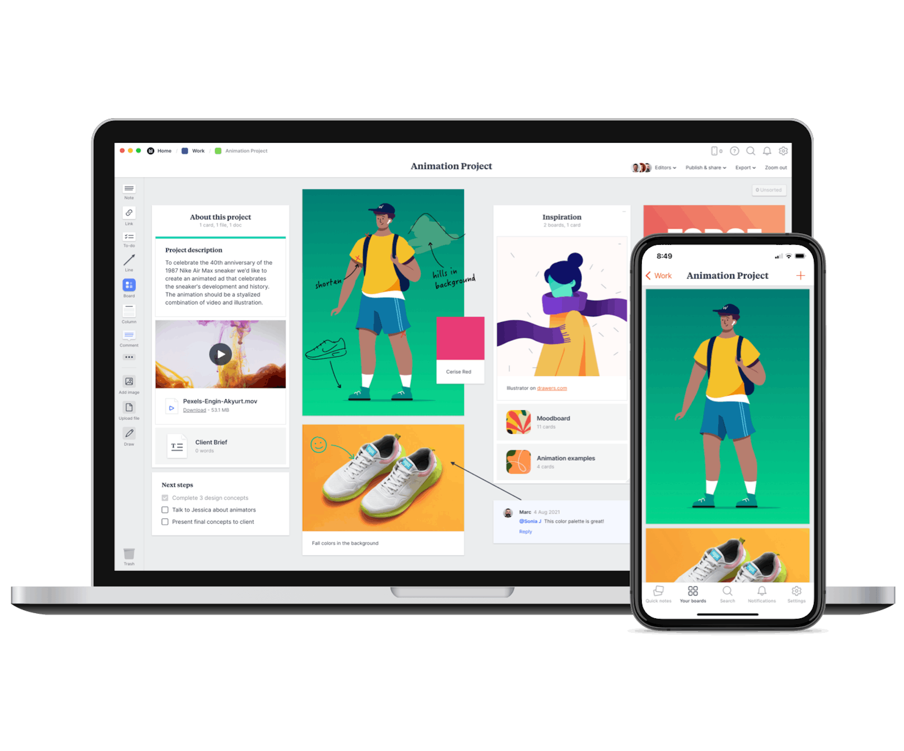 Download the Milanote mobile apps for free