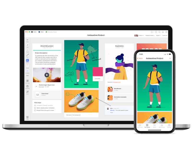 Download the Milanote mobile apps for free