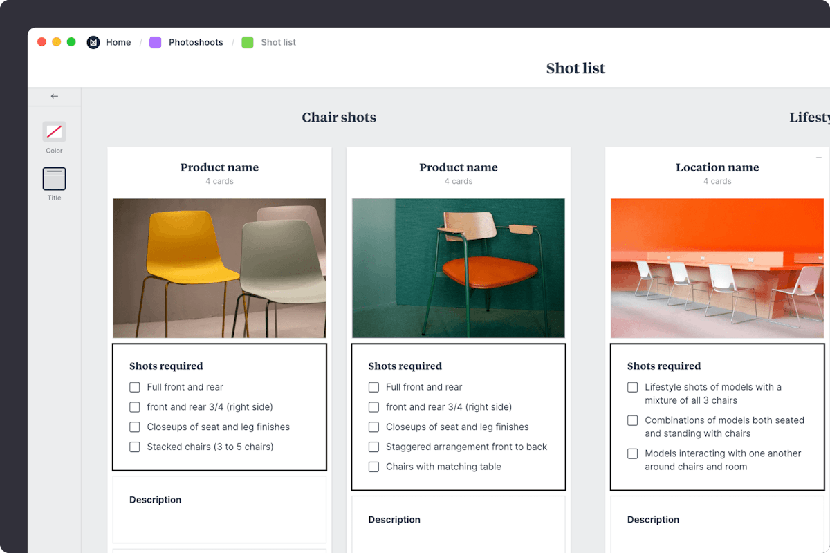 Photoshoot Plan - Template & Example - Milanote