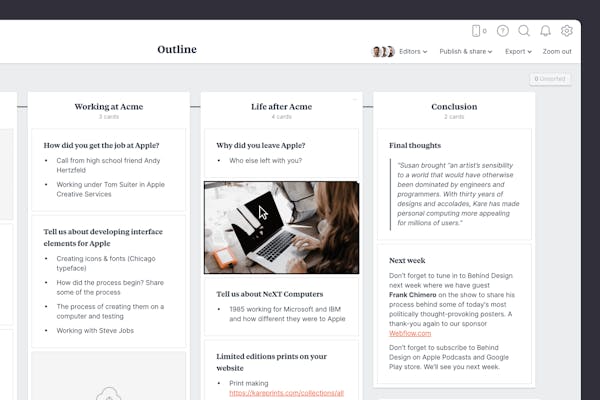 Free Podcast Outline Template & Example - Milanote