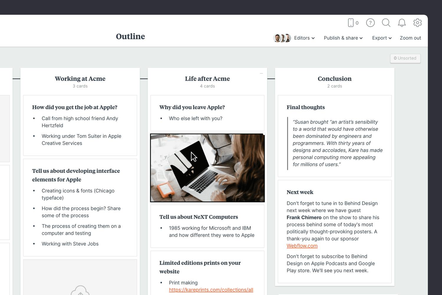 Free Podcast Outline Template & Example - Milanote Free Podcast Outline Template & Example - Milanote