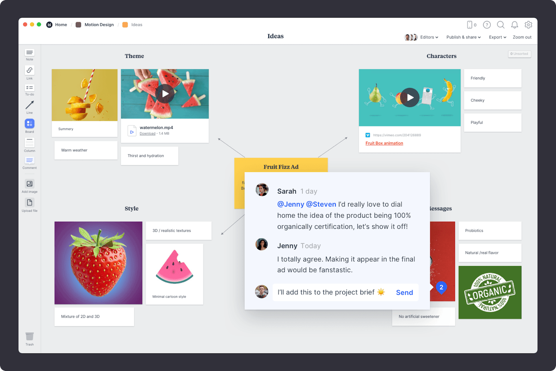 Motion Design Project Plan Template & Example - Milanote