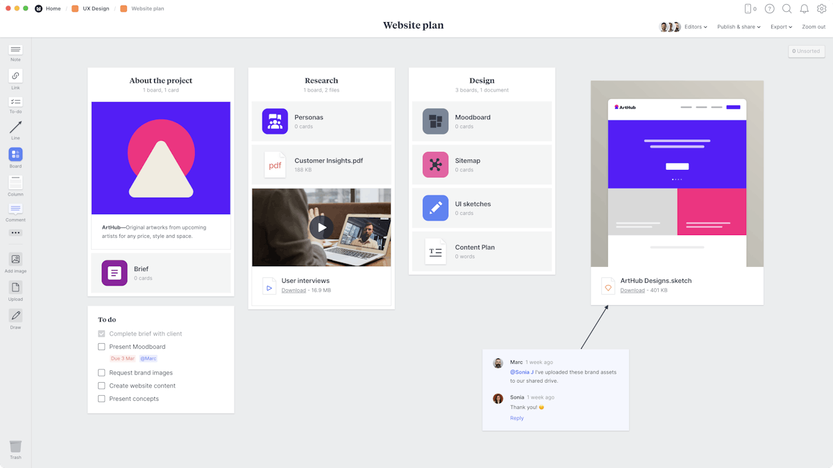 UX Project Plan - Template & Example - Milanote