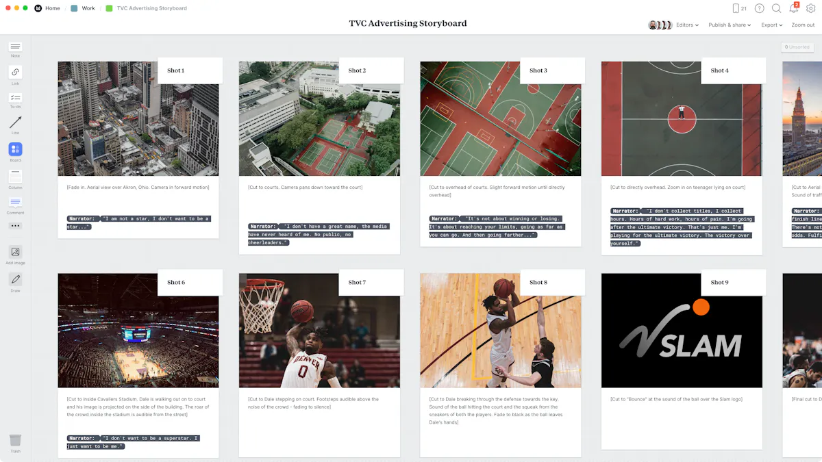 Free Online Storyboard Creator App - Milanote