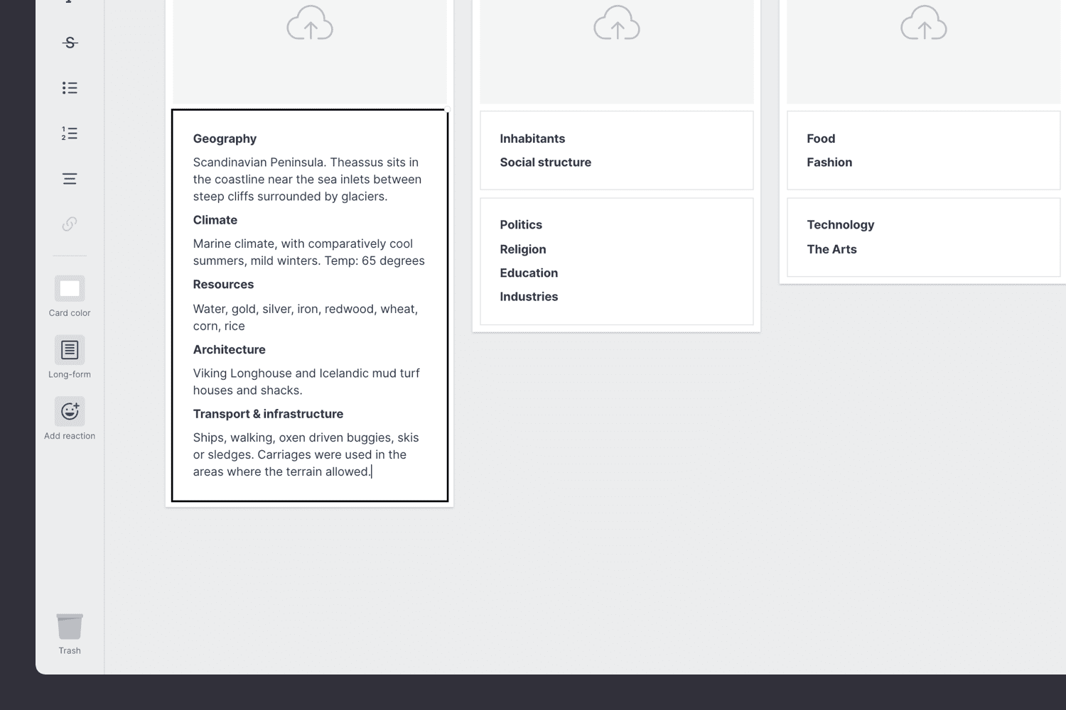 World Building Game Design Template & Example - Milanote