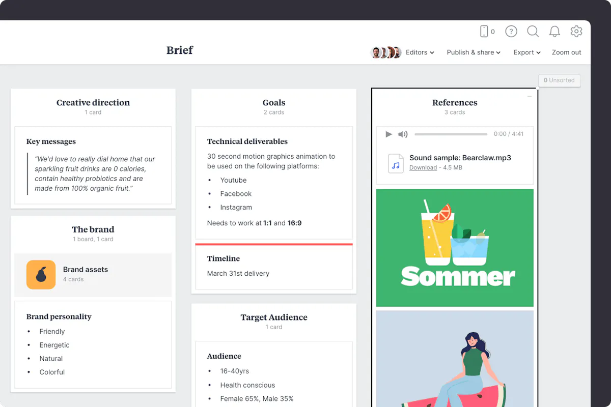Motion Design Brief Template & Example - Milanote