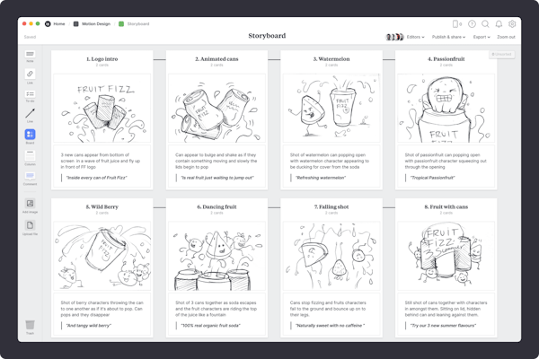 Motion Design Project Plan Template & Example - Milanote