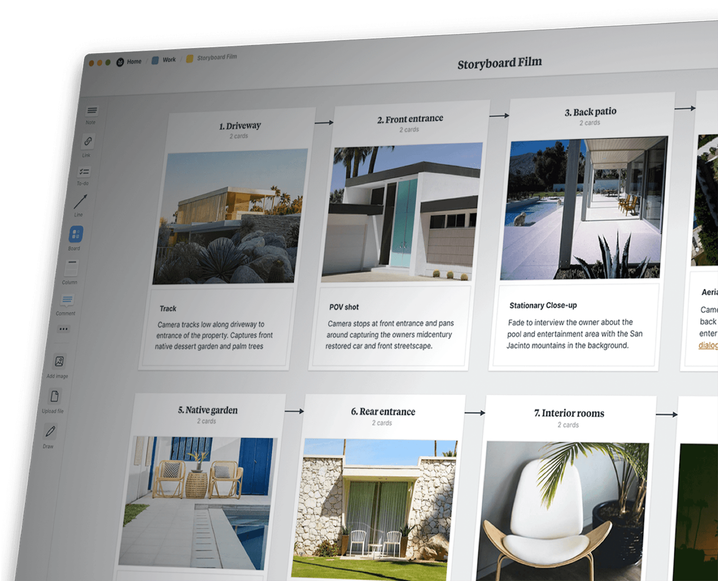 Pre production app for filmmakers - Milanote