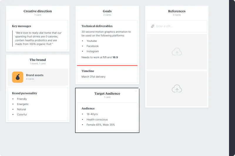 Motion Design Brief Template & Example - Milanote