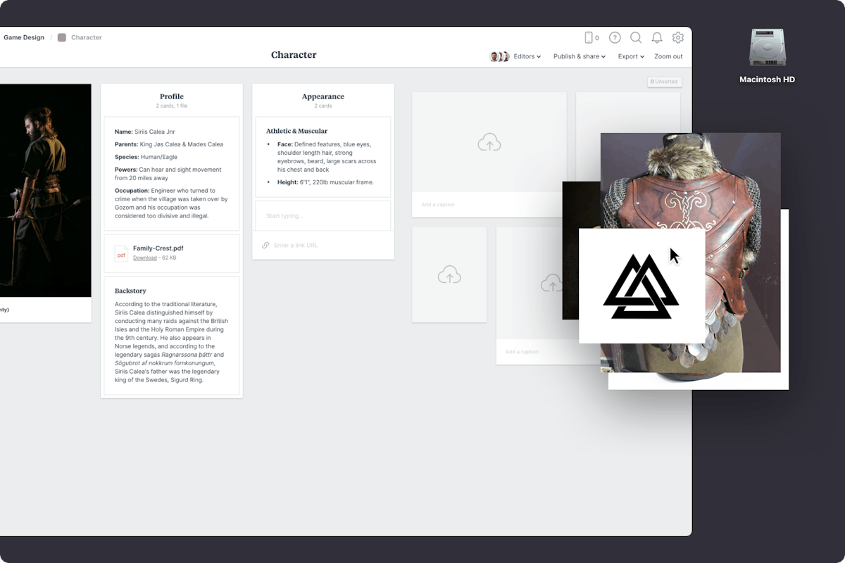 Video Game Character Profile Template & Example - Milanote