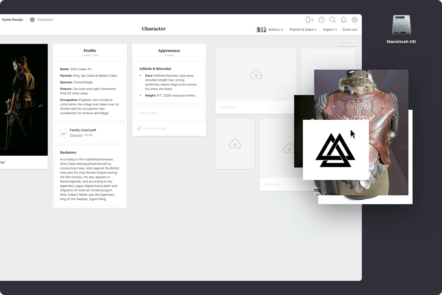Video Game Character Profile Template & Example - Milanote