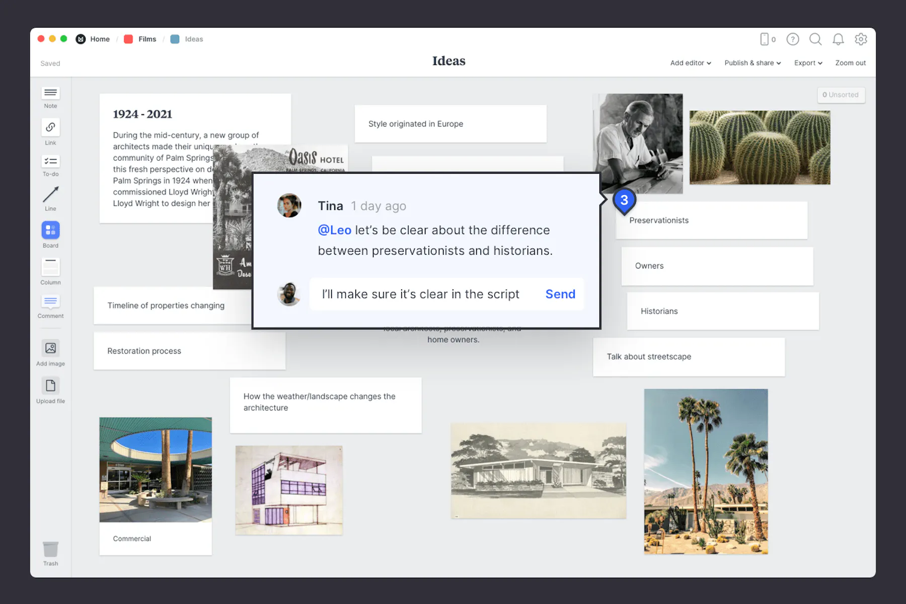 Film Brainstorming - Template & Example - Milanote