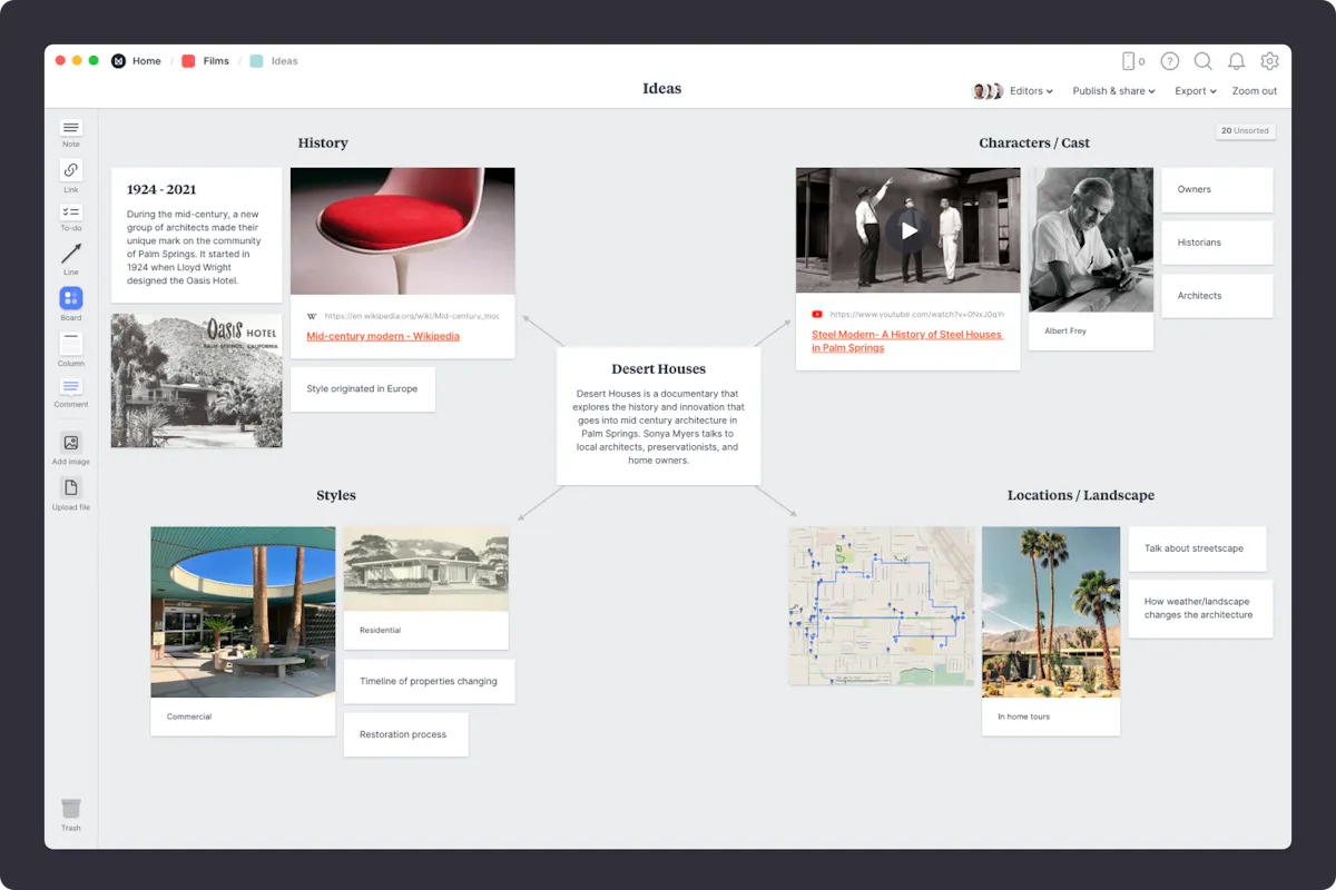 Film Pre Production - Template & Example - Milanote