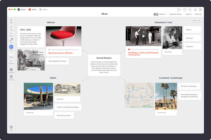 Film Pre Production - Template & Example - Milanote