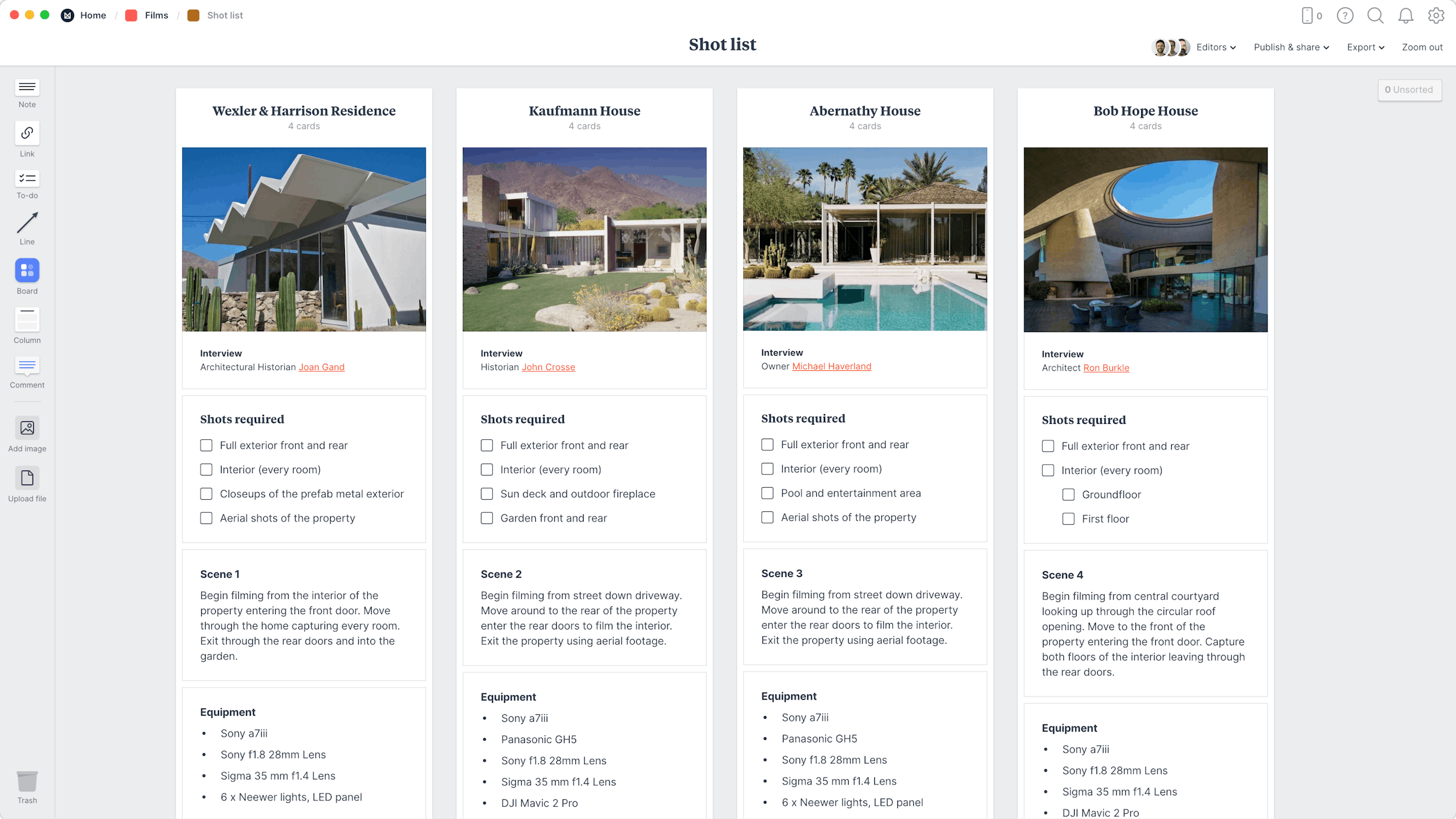 Film Shot List - Template & Example - Milanote