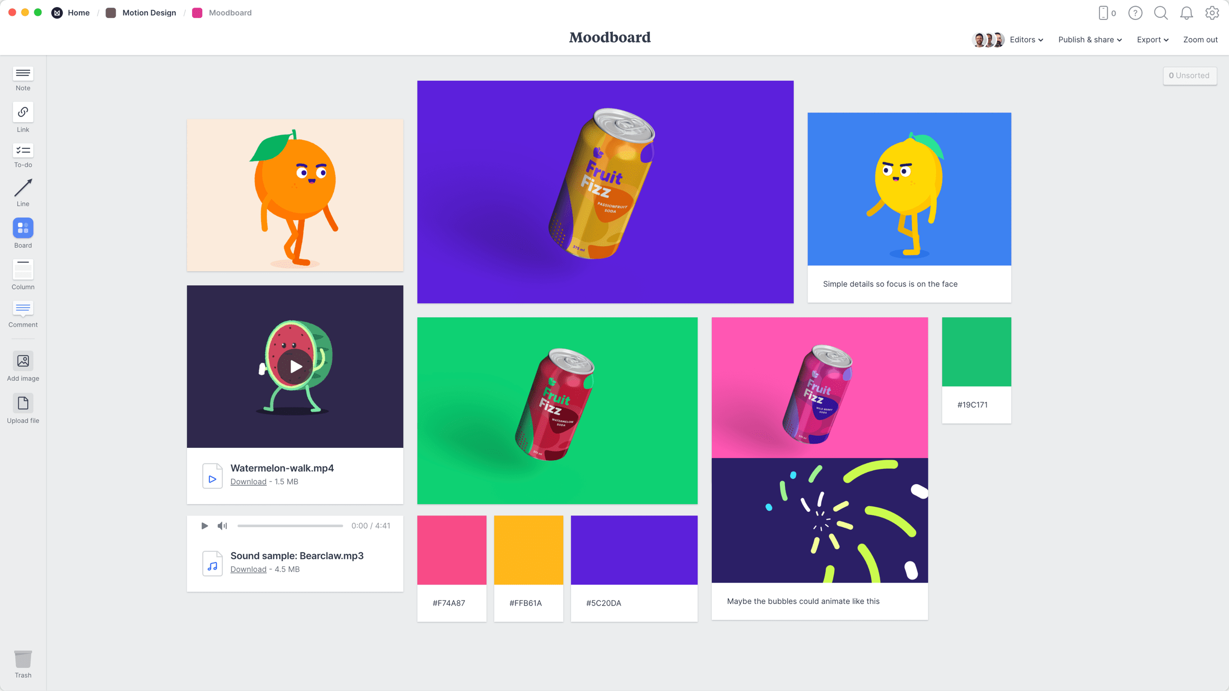Motion Design Moodboard Template And Example Milanote