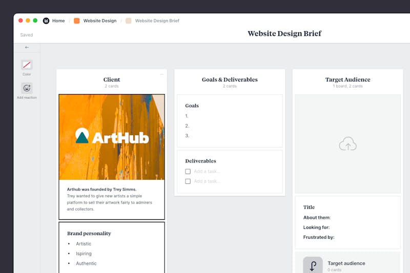 Website Design Brief - Free Template & Example - Milanote