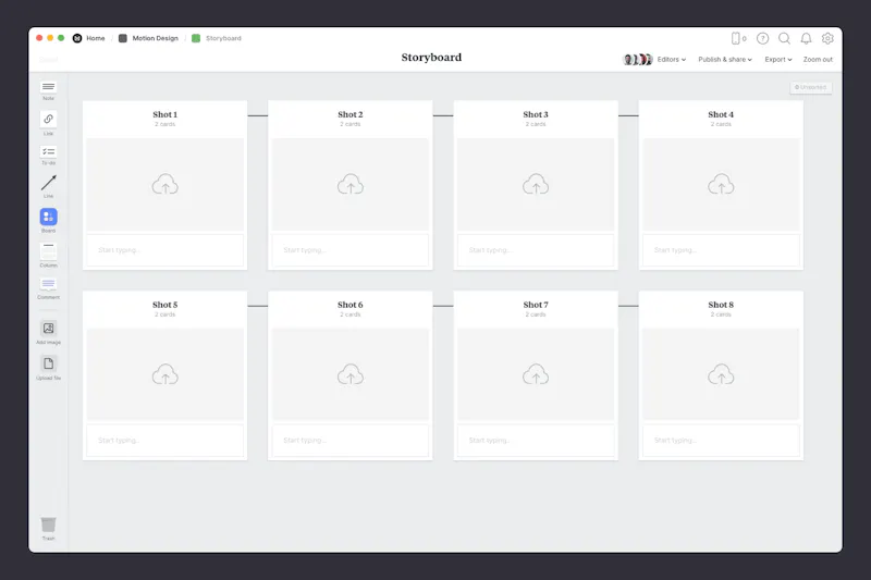 Motion Design Storyboard - Template & Example - Milanote
