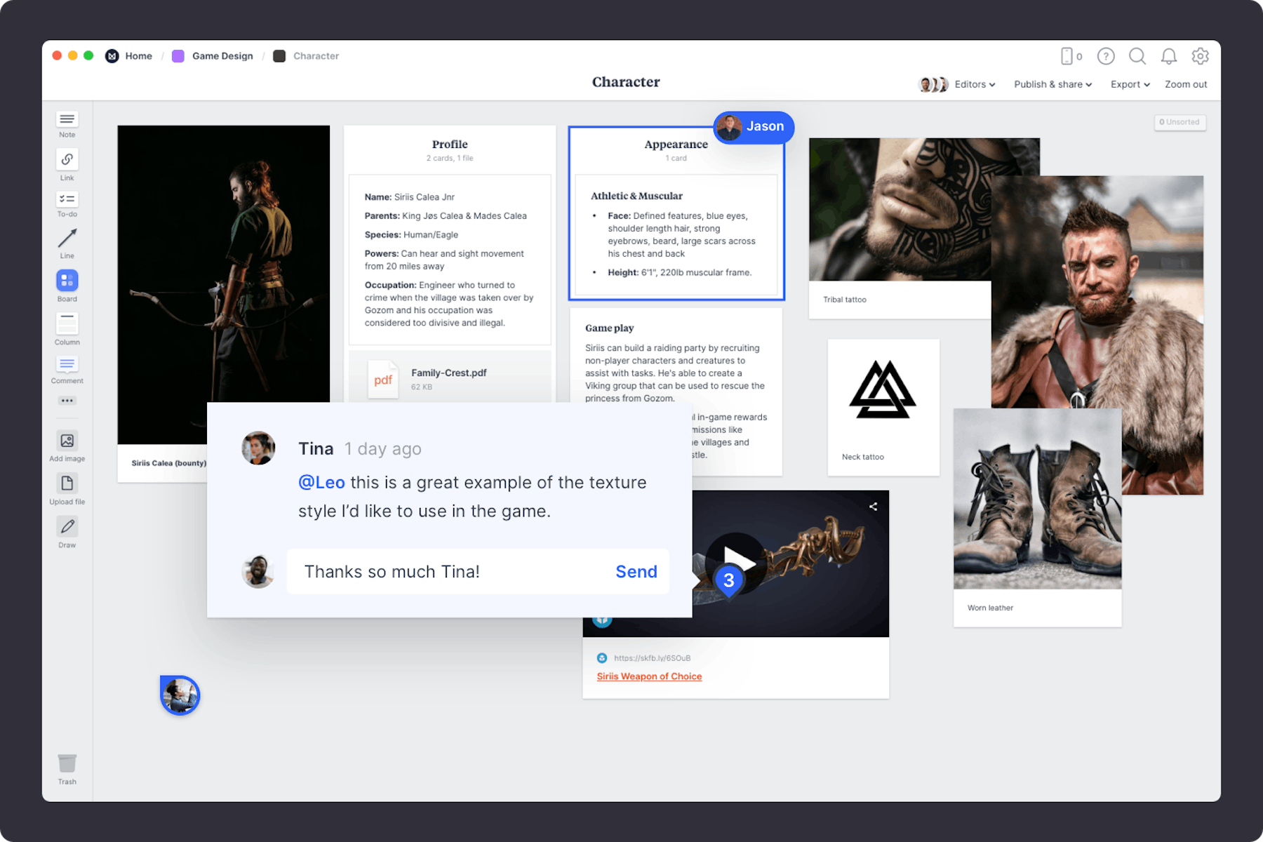 Video Game Character Profile Template & Example - Milanote