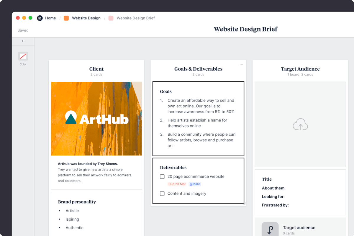 Website Plan - Free Template & Example - Milanote