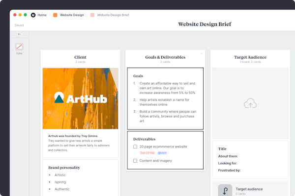 Website Plan - Free Template & Example - Milanote