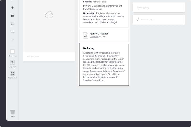 Video Game Character Profile Template & Example - Milanote