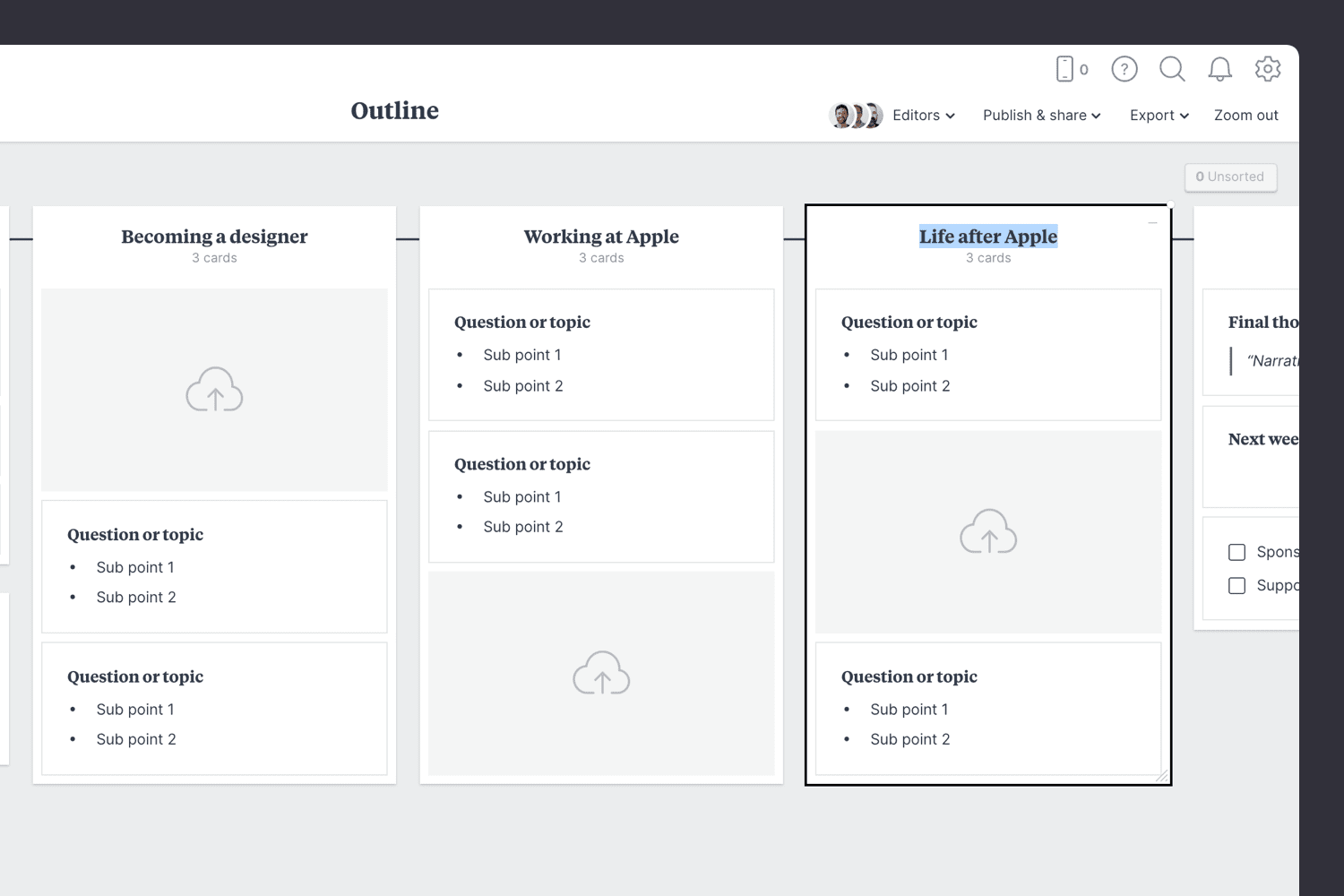 Free Podcast Outline Template & Example - Milanote