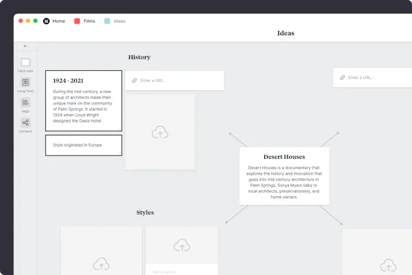 Film Brainstorming - Template & Example - Milanote