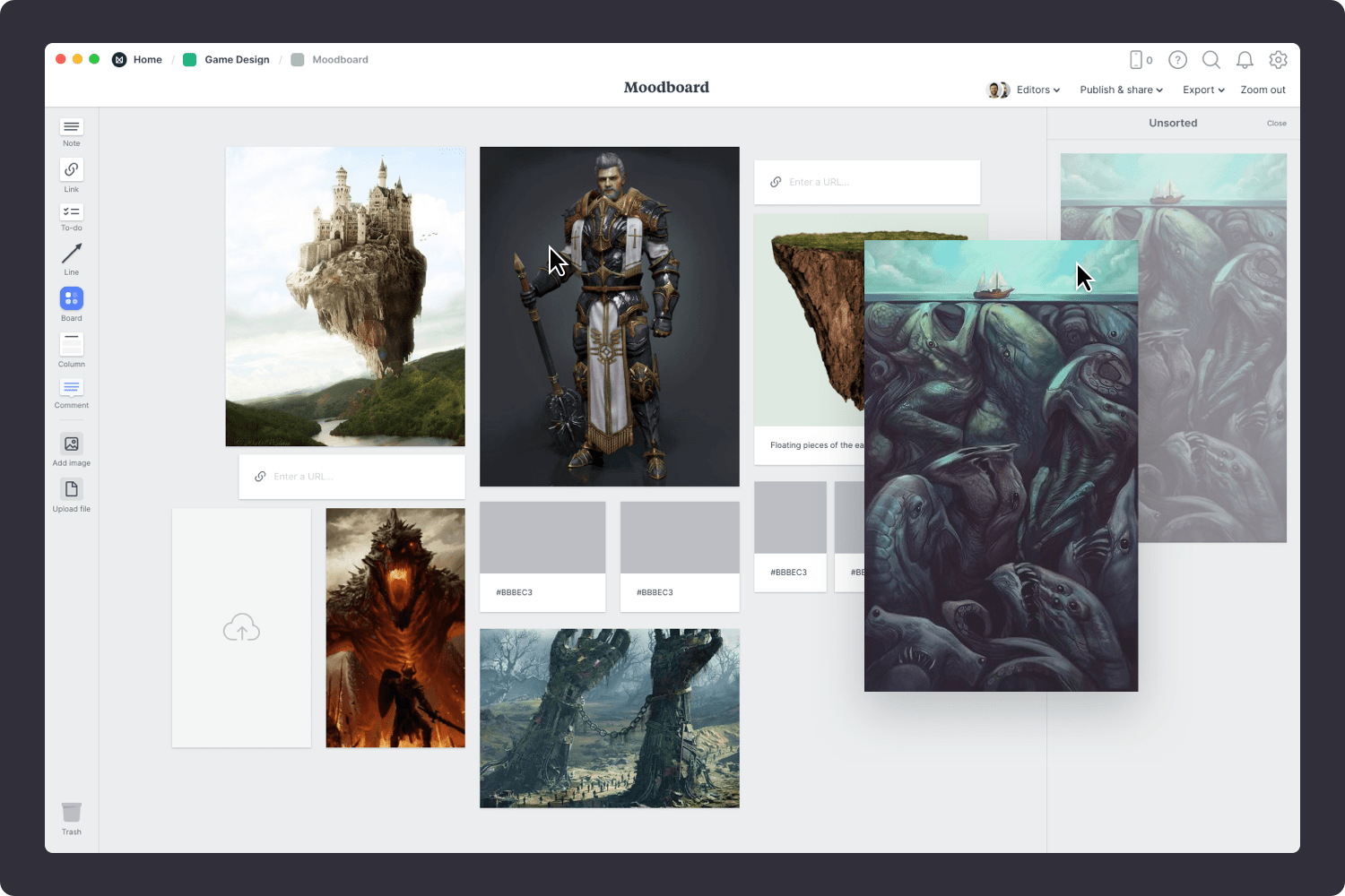 Game Design Moodboard Template & Example - Milanote