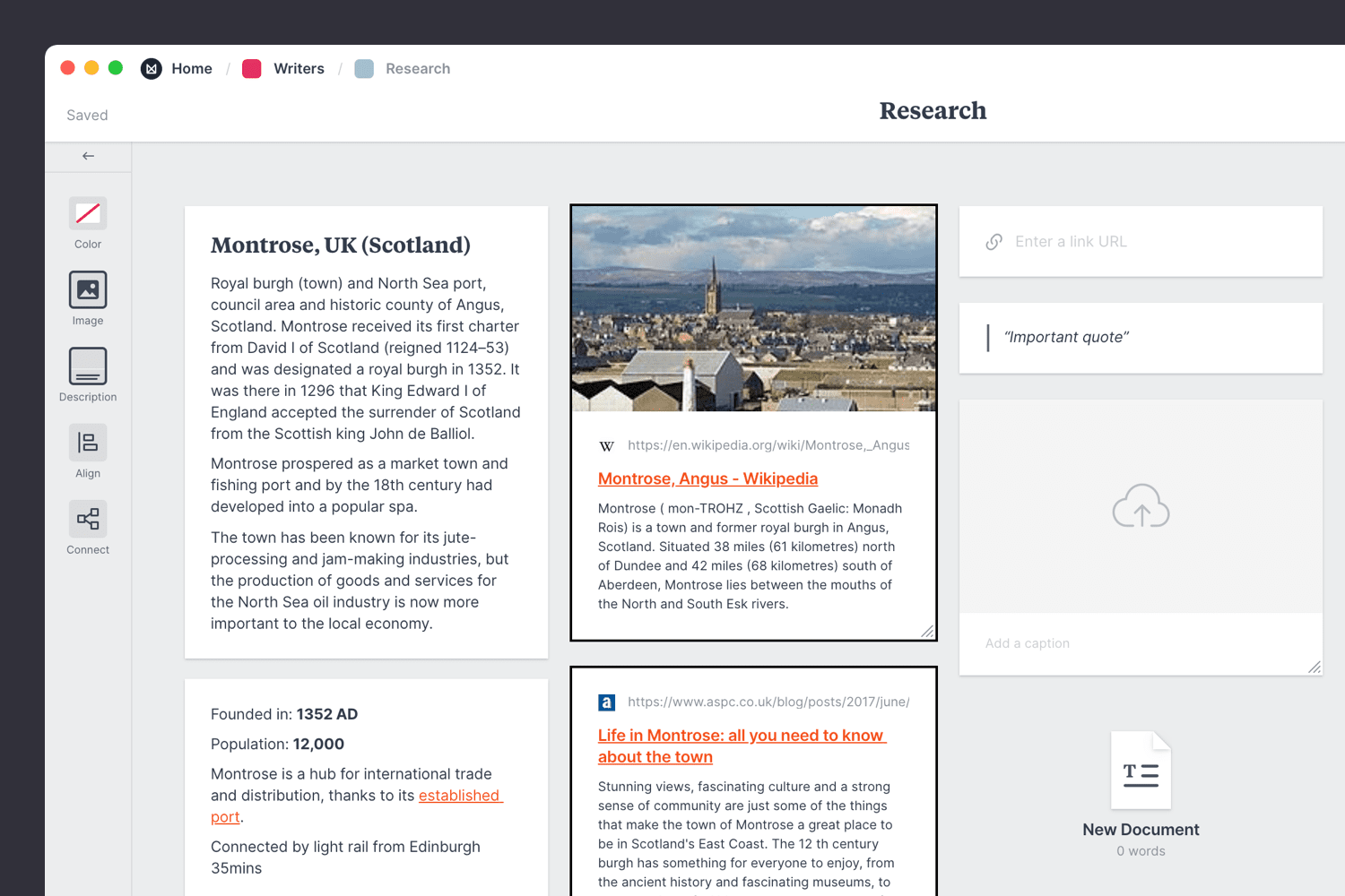 Novel Research - Template & Example - Milanote