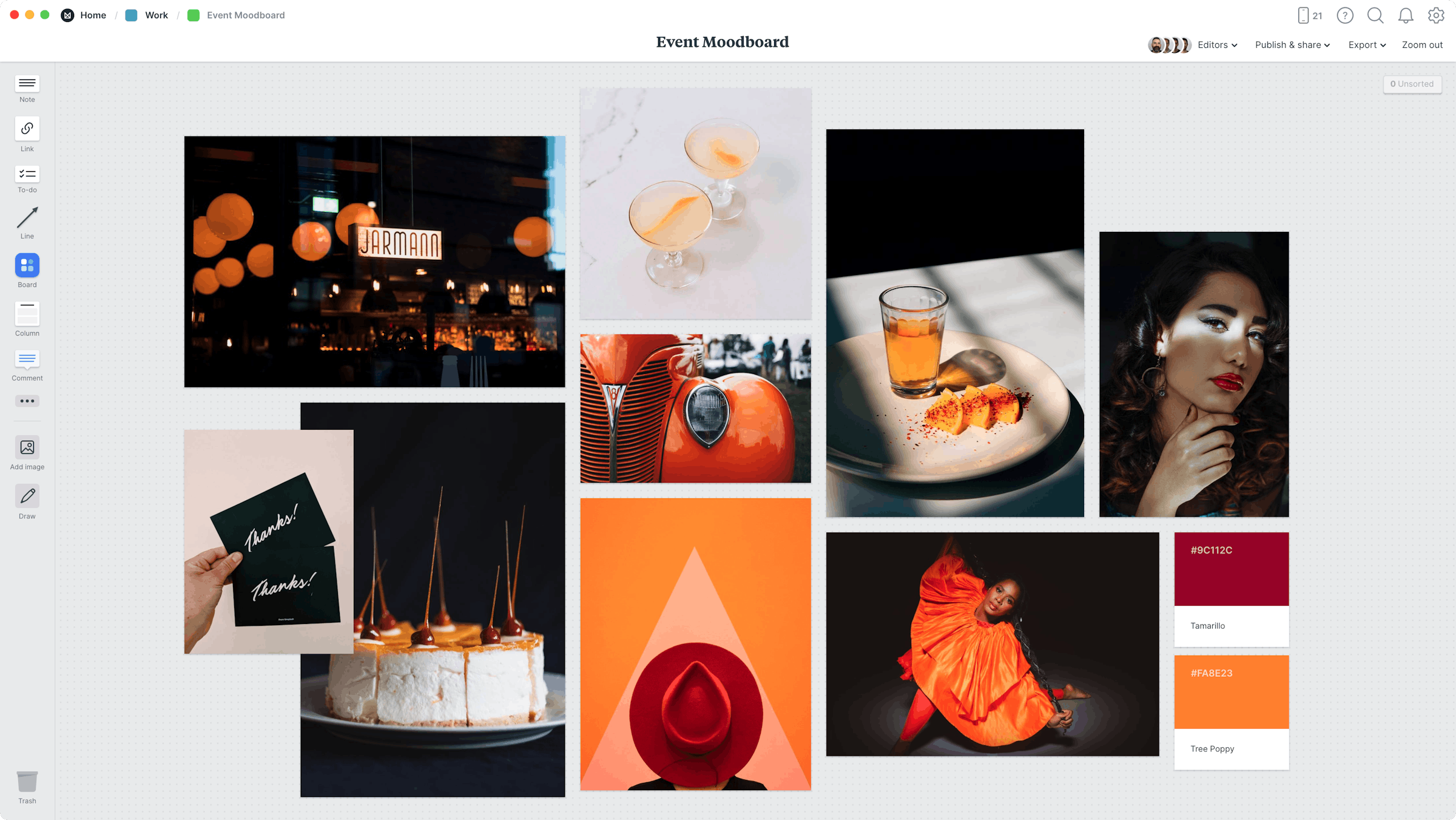 Event Moodboard Template & Example - Milanote