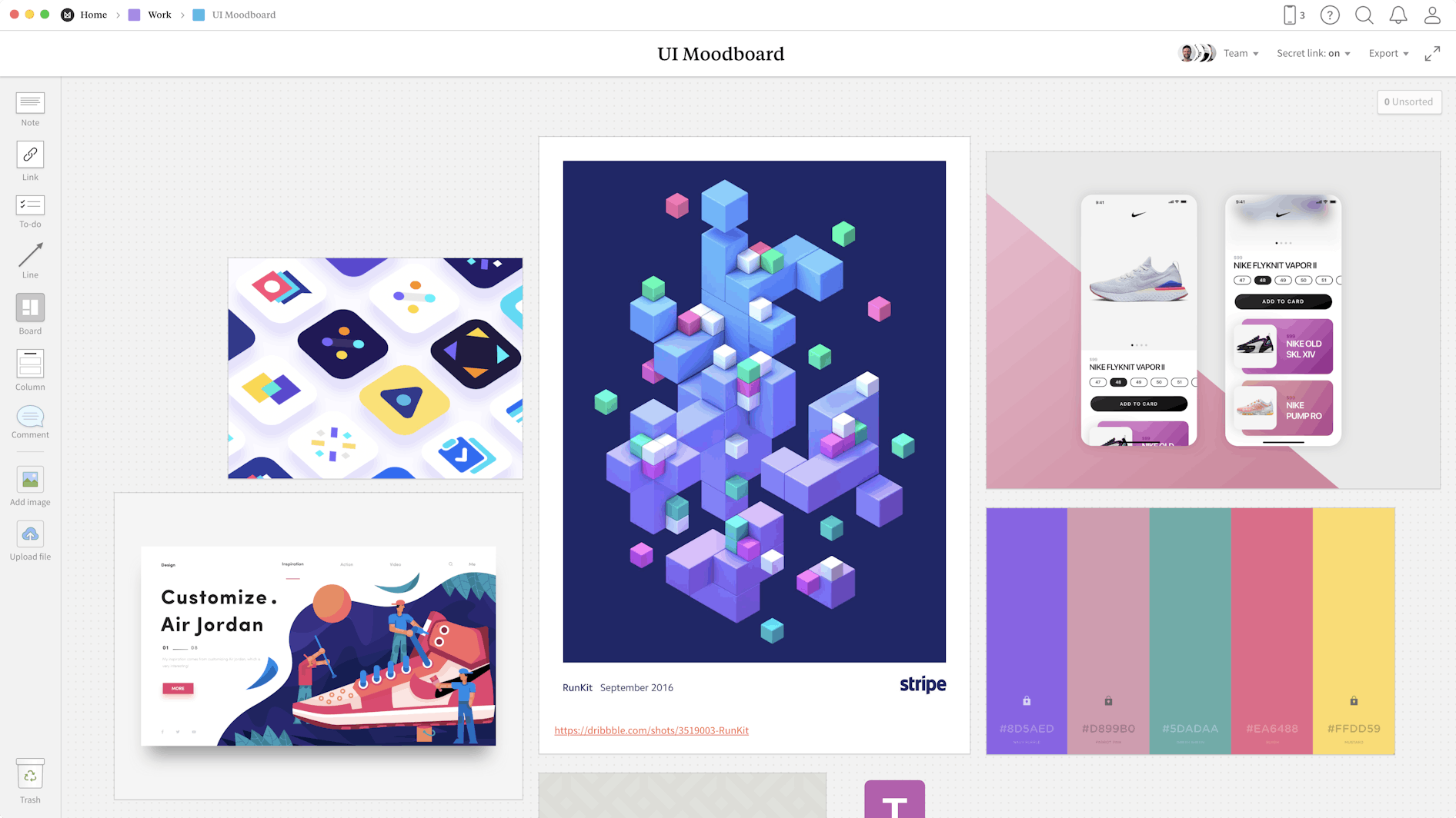 Web Design Moodboard Template & Example - Milanote