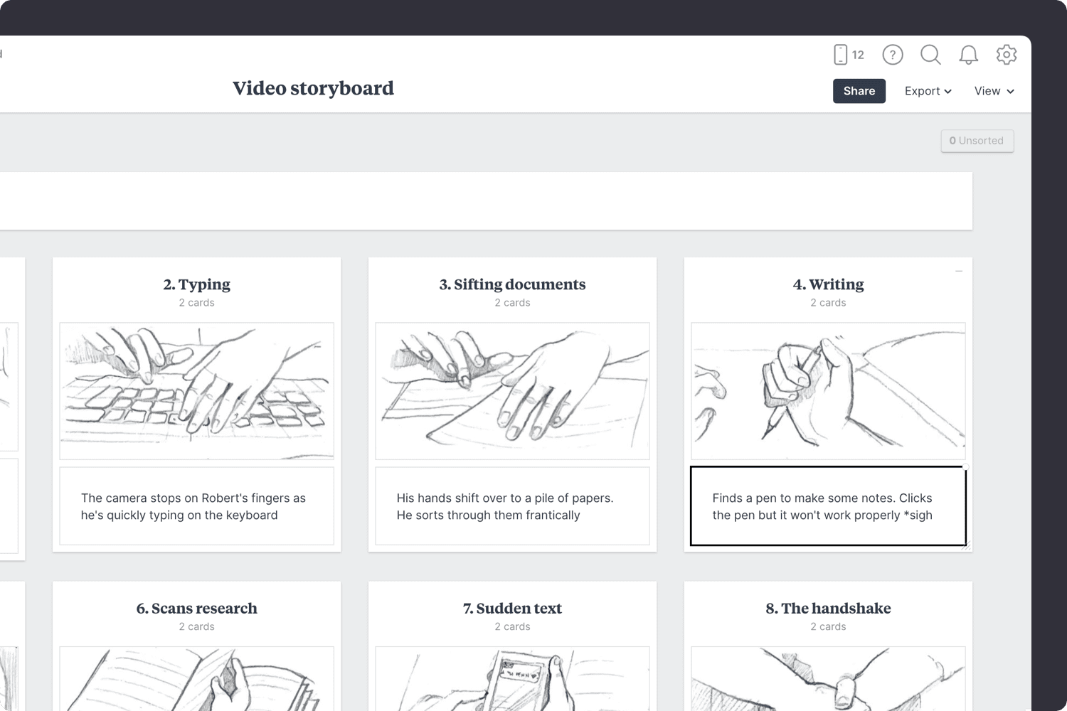 Video Storyboard - Templates & Examples - Milanote