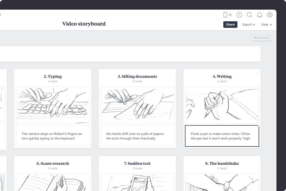 Video Storyboard - Templates & Examples - Milanote