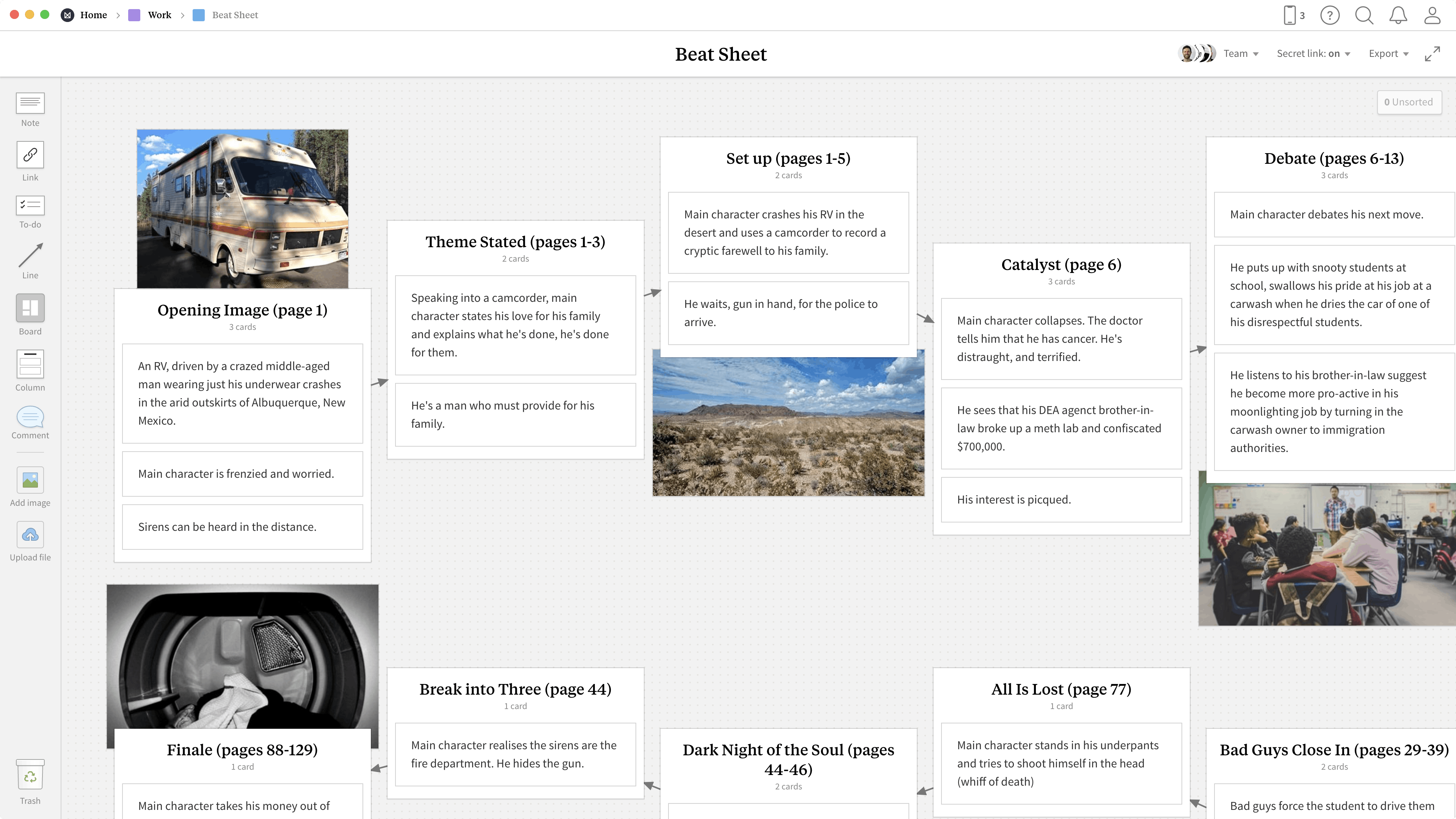 Beat Sheet Template - Save The Cat Beat Sheet - Milanote