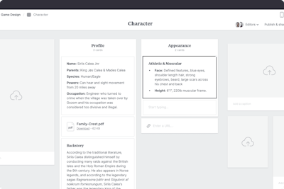 Video Game Character Profile Template & Example - Milanote