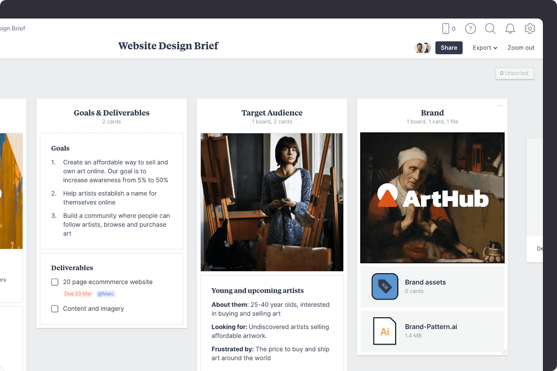 Website Design Brief - Free Template & Example - Milanote