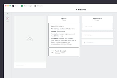 Video Game Character Profile Template & Example - Milanote