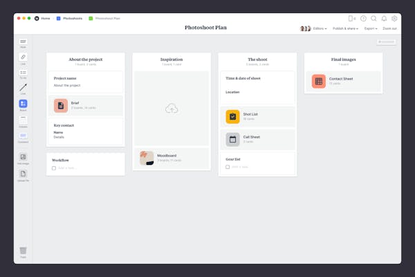 Photoshoot Plan - Template & Example - Milanote