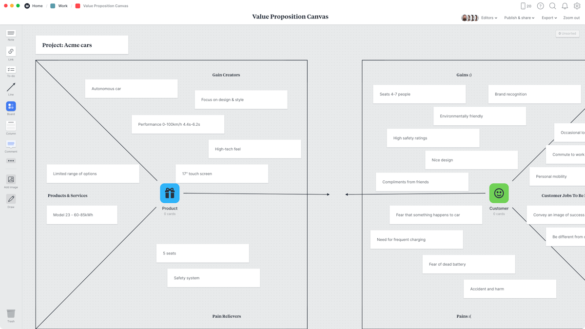 Value Proposition Canvas Template & Example - Milanote