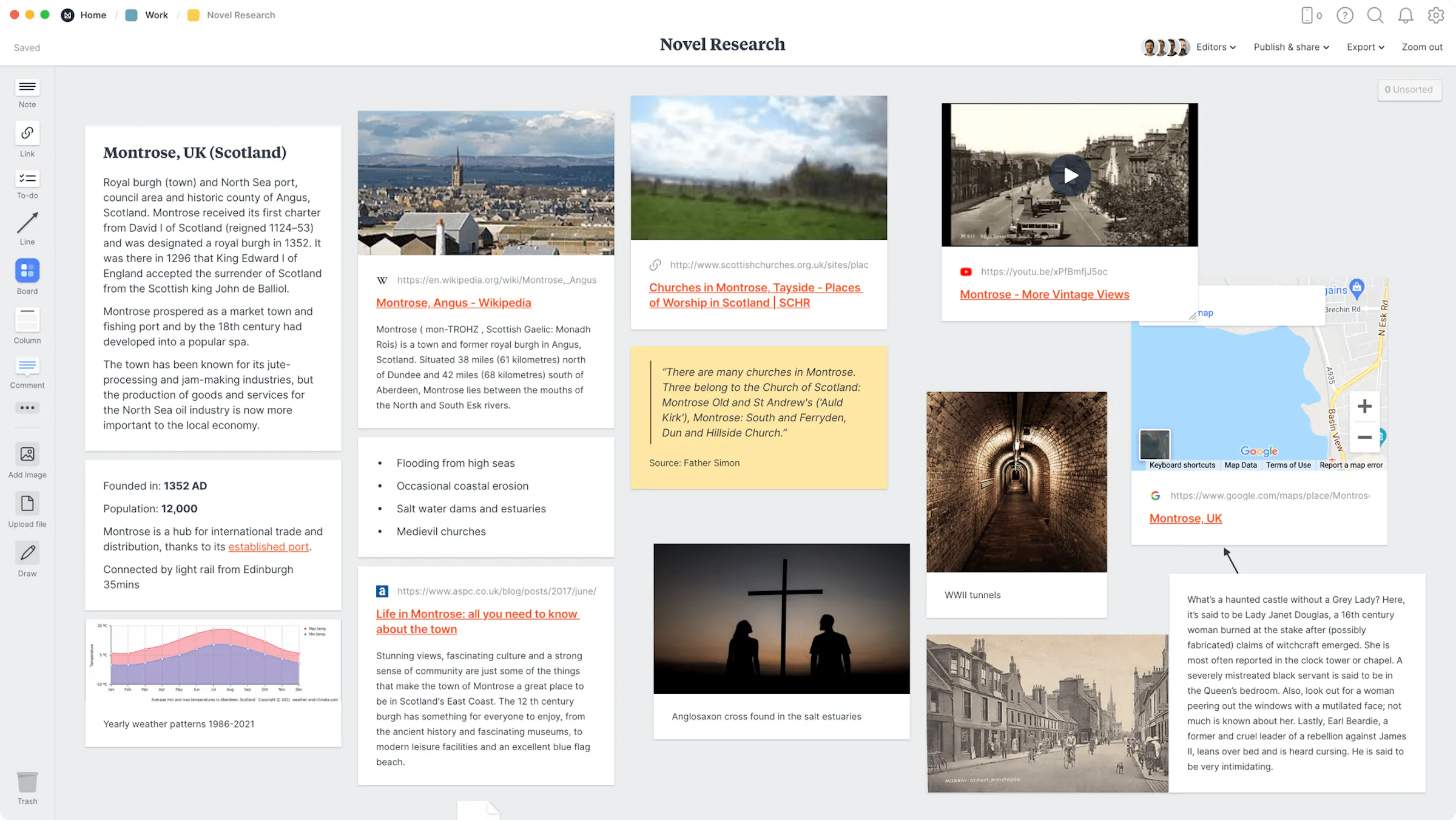 Writing App - Creative Writing Software - Milanote