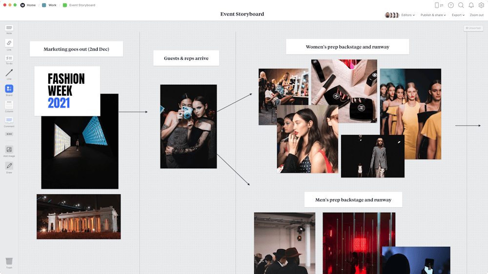 Event Storyboard Template & Example - Milanote