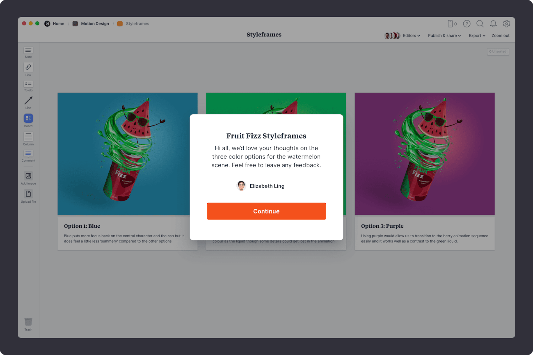 Motion Design Style Frames - Template & Example - Milanote