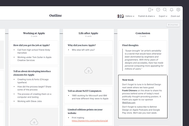 Free Podcast Outline Template & Example - Milanote