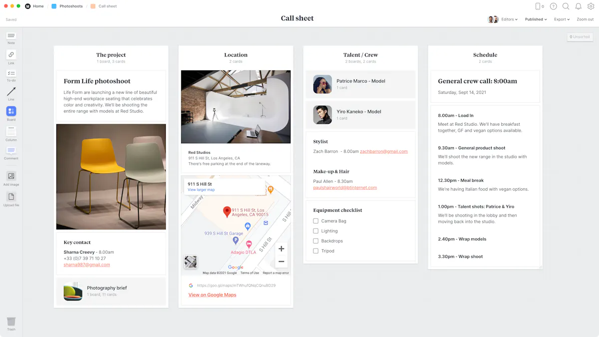 Fashion Storyboard Template & Example - Milanote