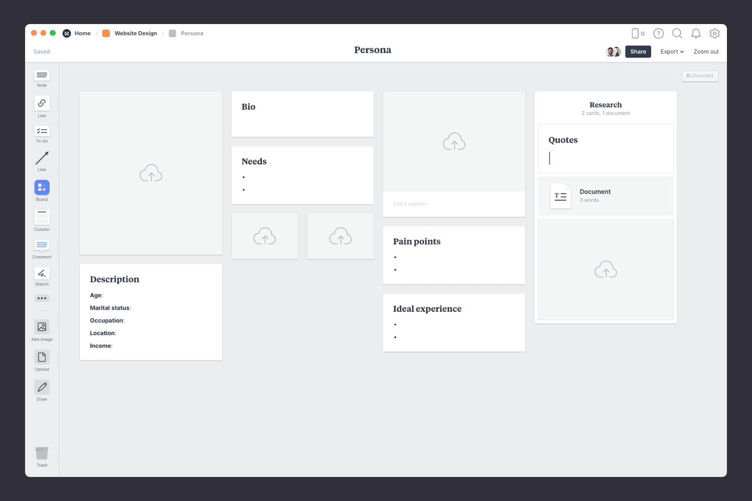 Customer Persona Template - Free Template & Example - Milanote